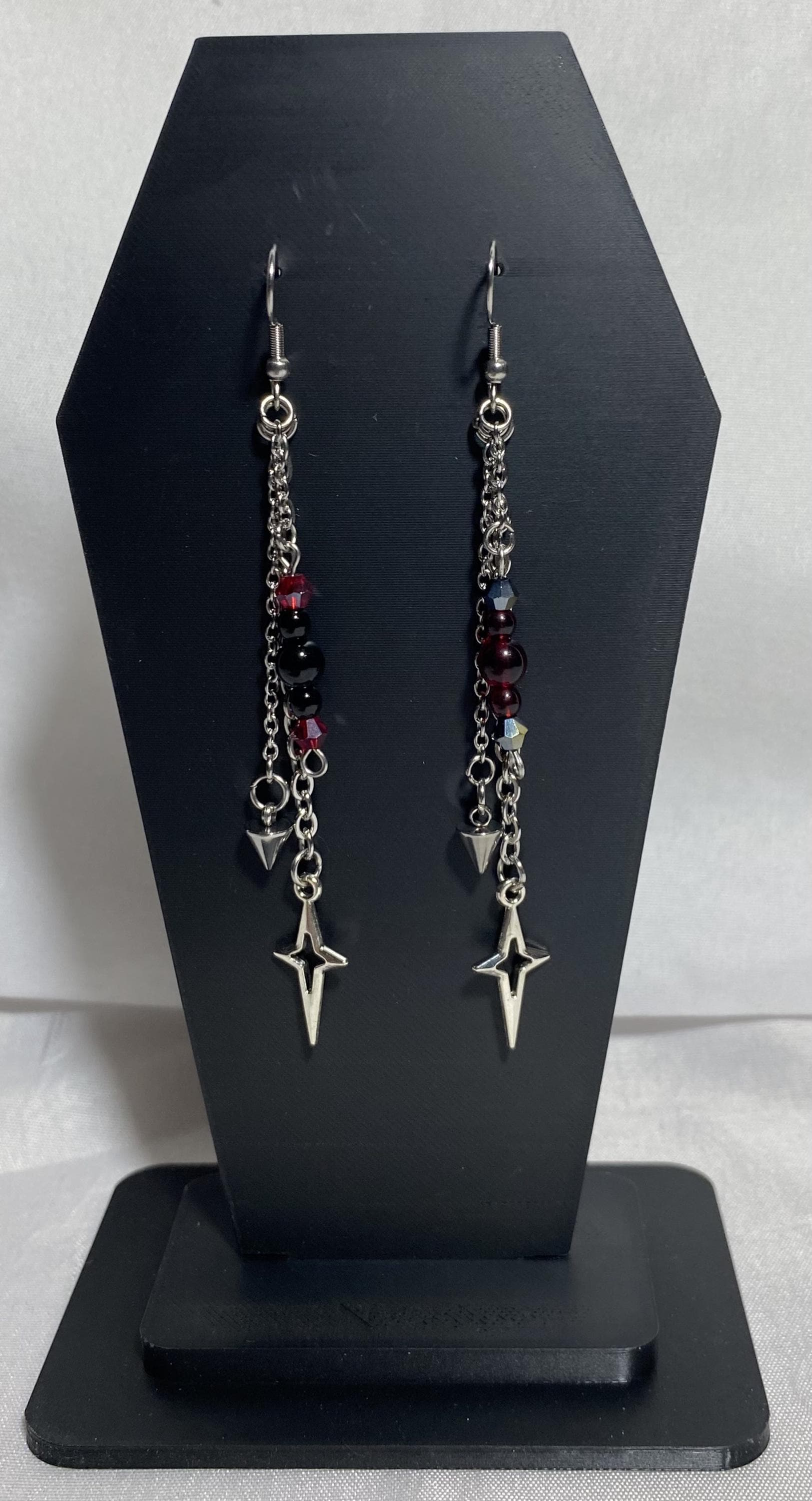 Vampires Revenge Earrings, Alt, Beaded Earrings, Chain Earrings ...