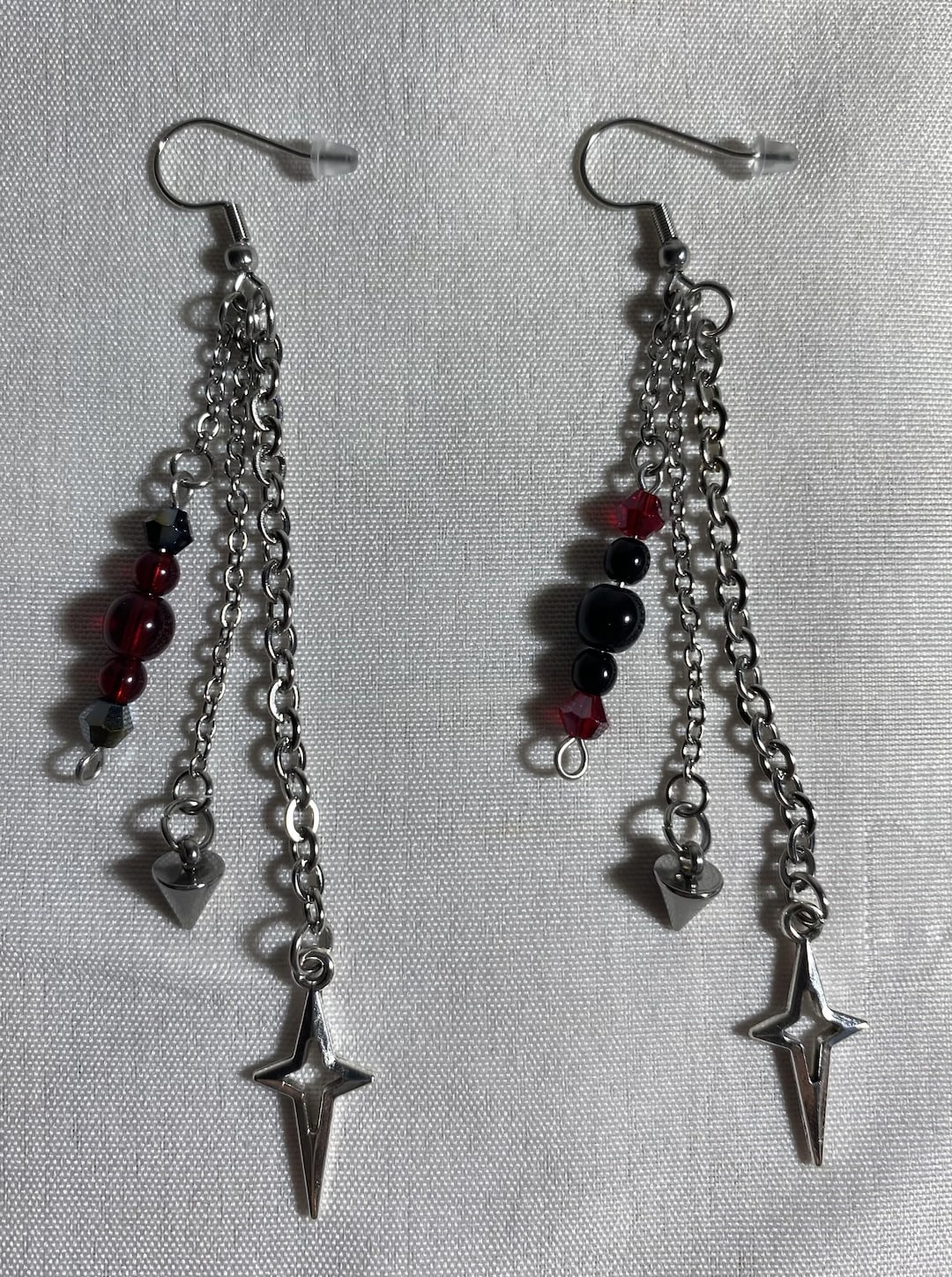 Vampires Revenge Earrings, Alt, Beaded Earrings, Chain Earrings ...