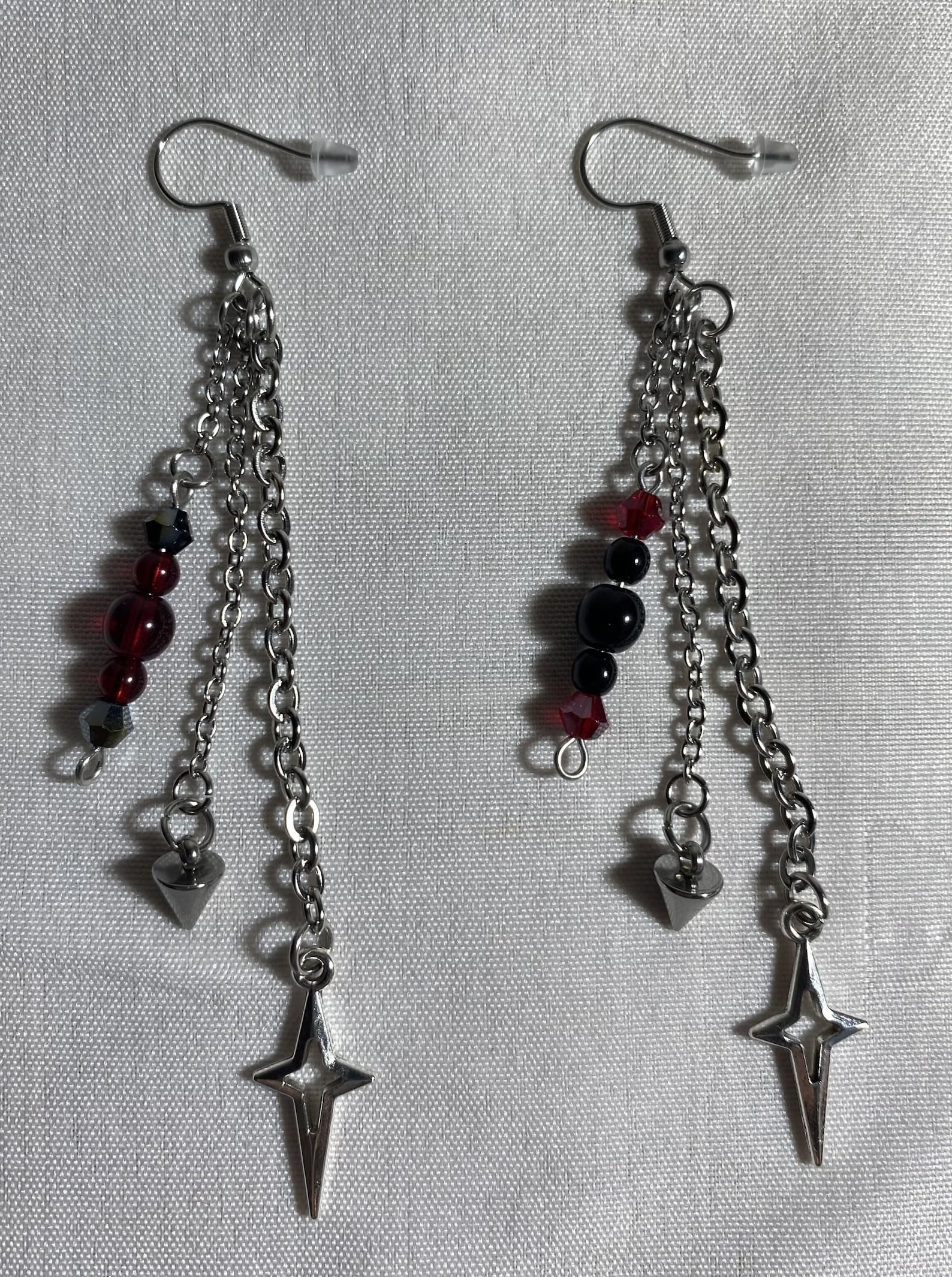 Vampires Revenge Earrings, Alt, Beaded Earrings, Chain Earrings ...
