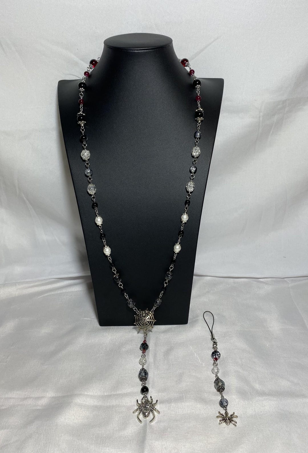 Lullaby by the Cure Inspired Jewelry Set, Gothic Spider Rosary Necklace ...