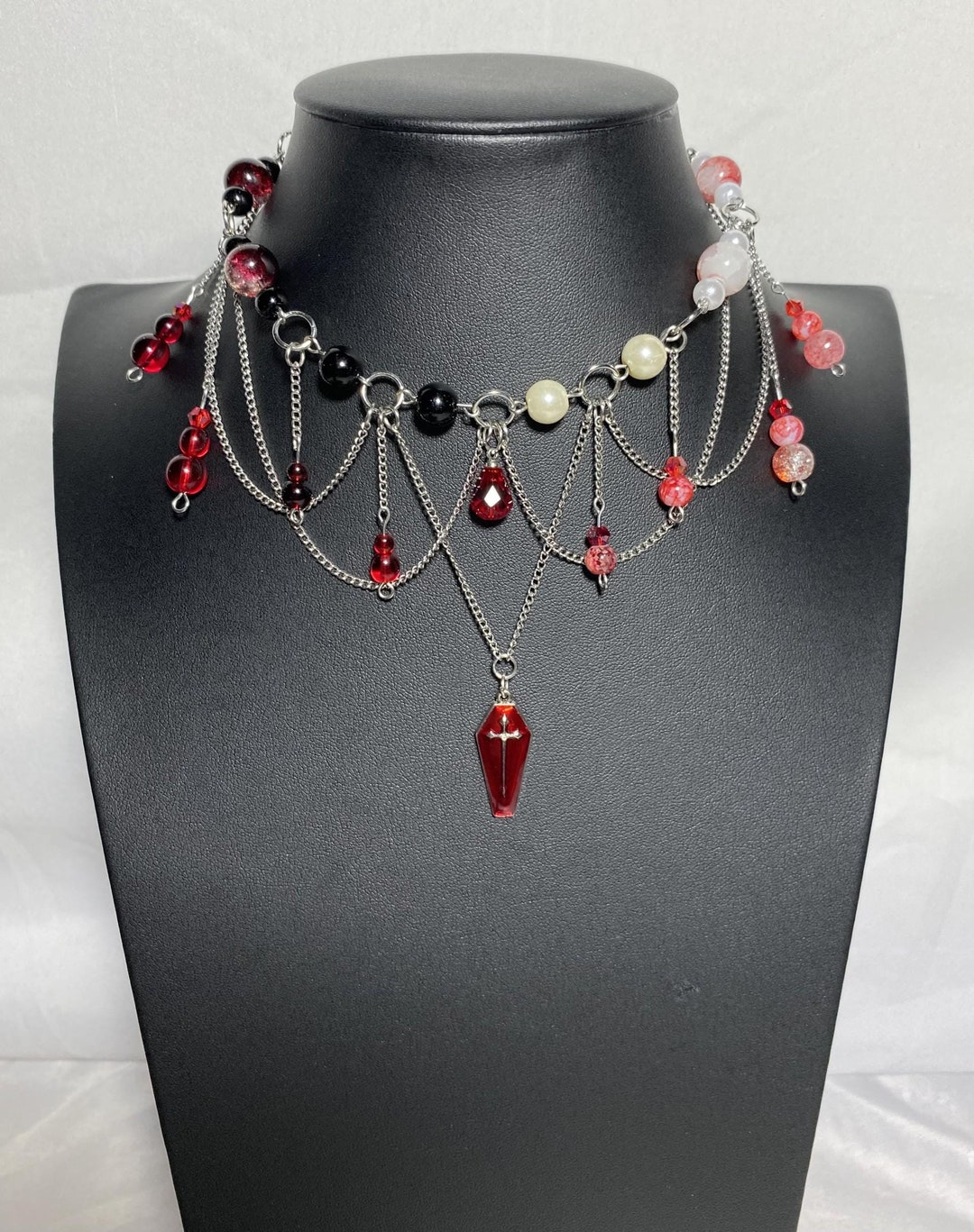 Limited Edition Blood Necklace, Vampire Coffin Necklace, Handmade ...