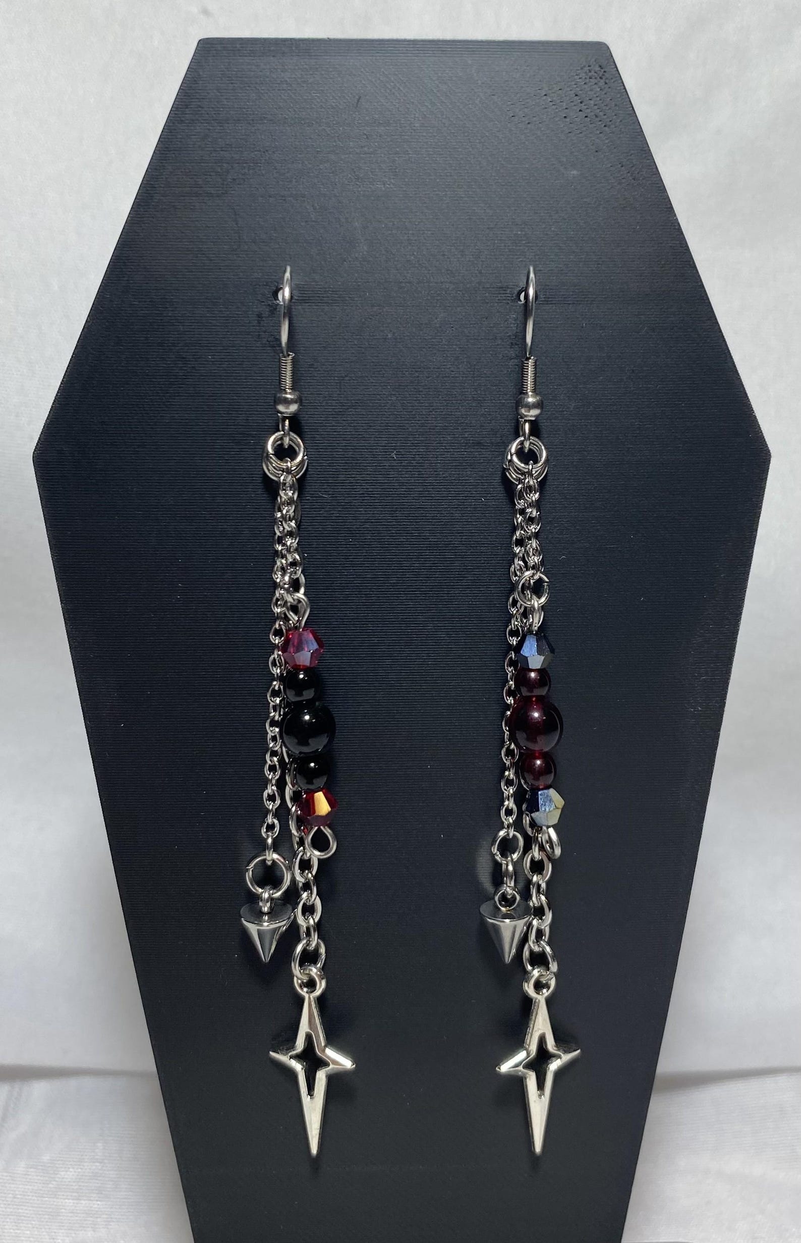 Vampires Revenge Earrings, Alt, Beaded Earrings, Chain Earrings ...