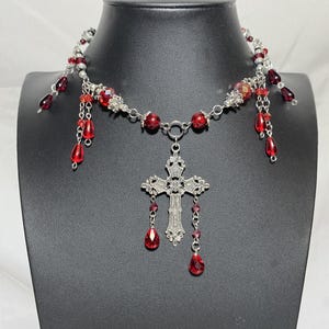 Gothic Victorian Vampire Jewelry Set, Handmade Beaded Jewelry, Gothic ...