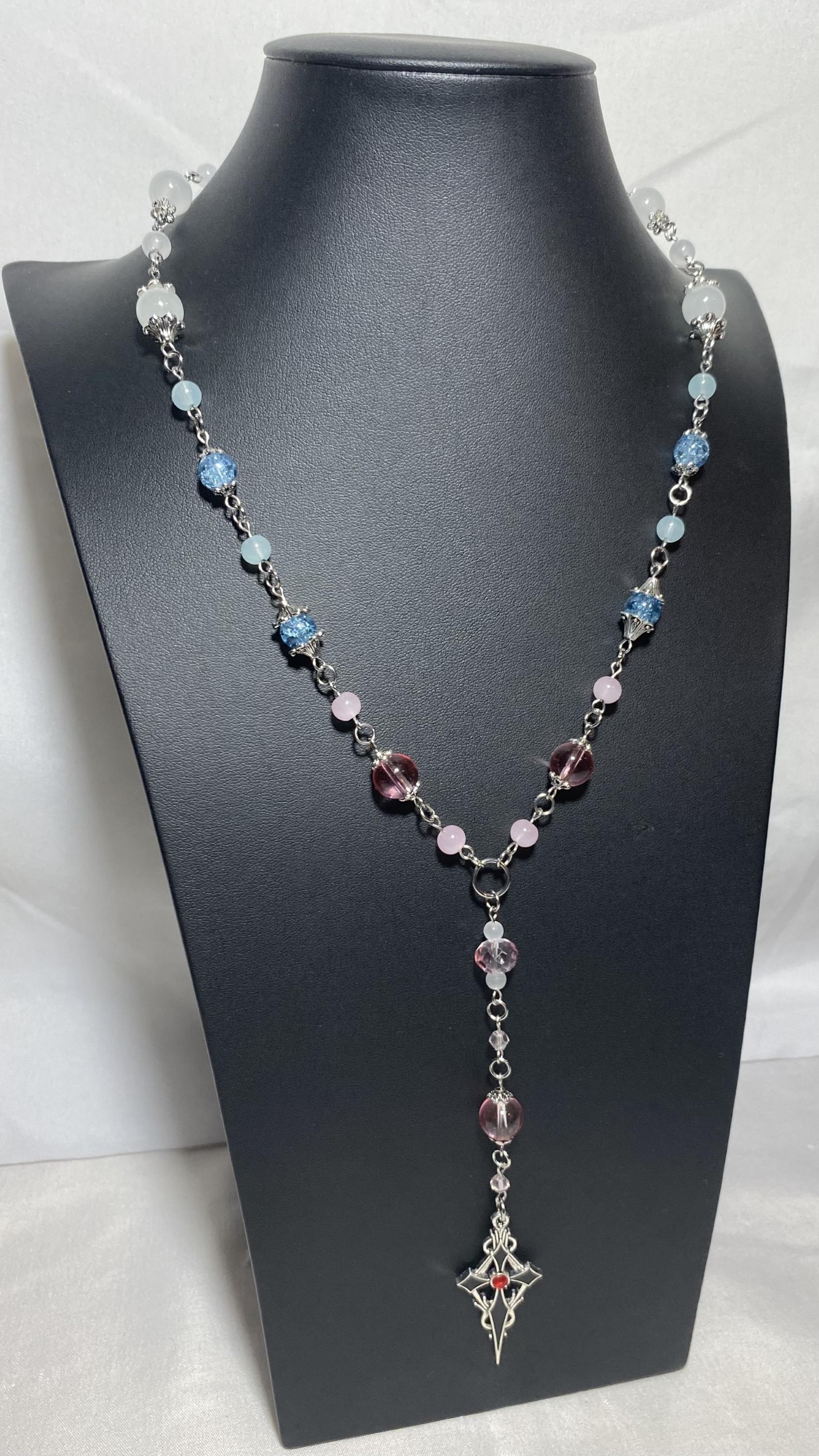 Pastel Gothic Rosary Necklace, Vampire Jewelry, Pastel Goth, Handmade ...