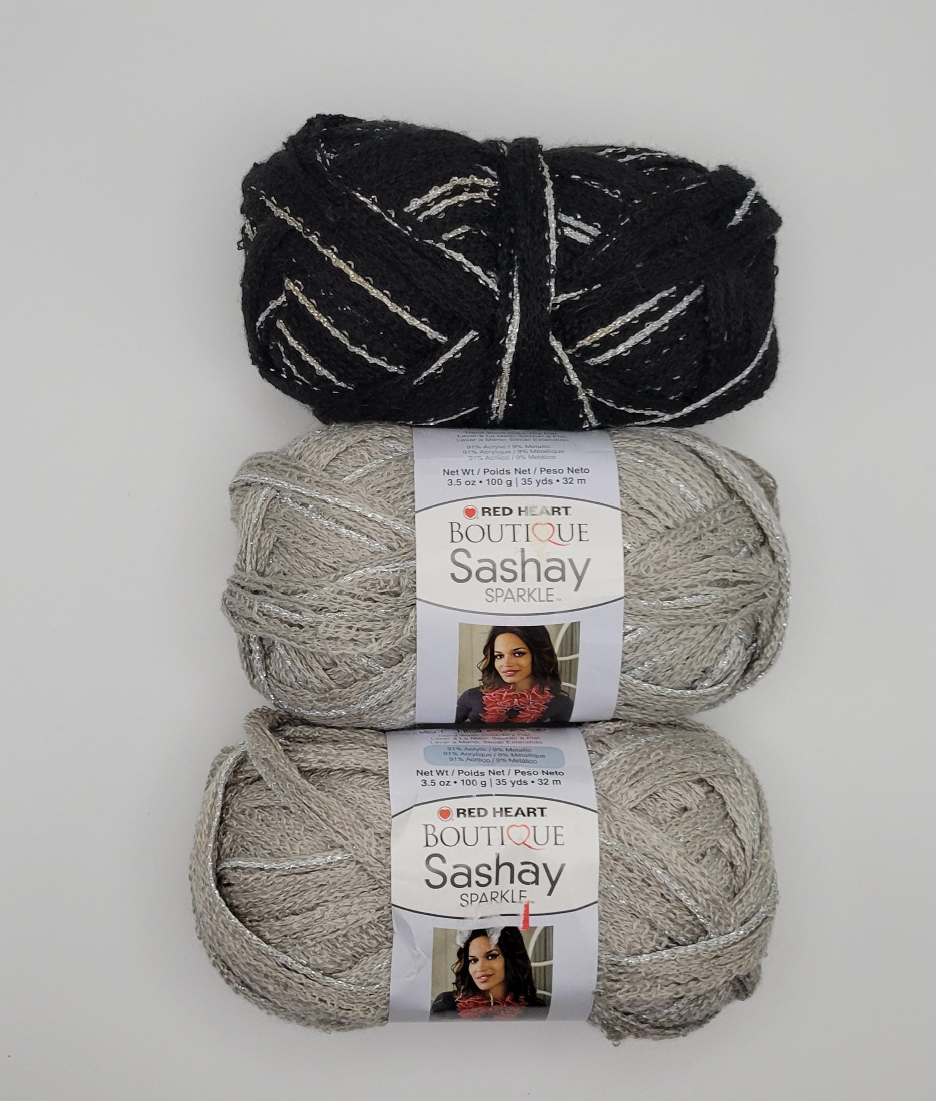 Red Heart Boutique Sashay SPARKLE Yarn: 3.5 Oz / 35 Yard Skeins Choice ...