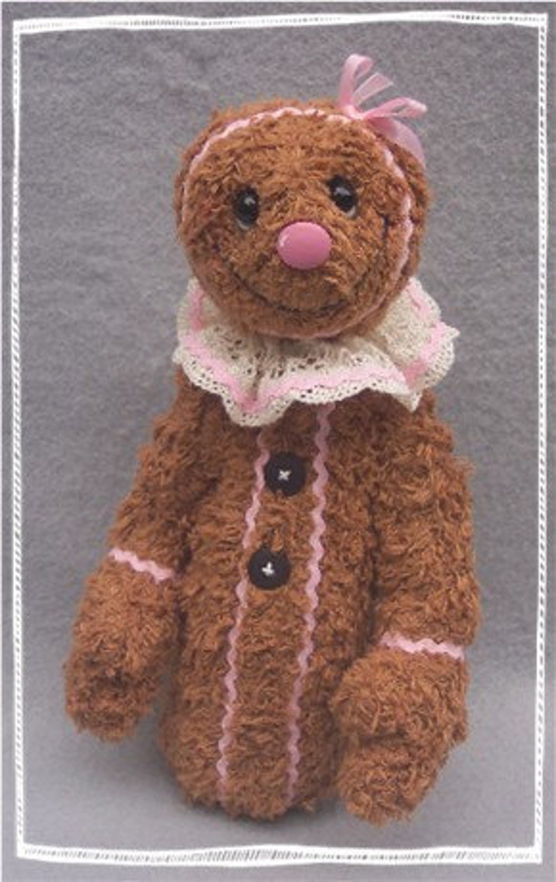 PDF Pattern Gingerbread Artist Teddy Bear Instant Download Sewing E ...