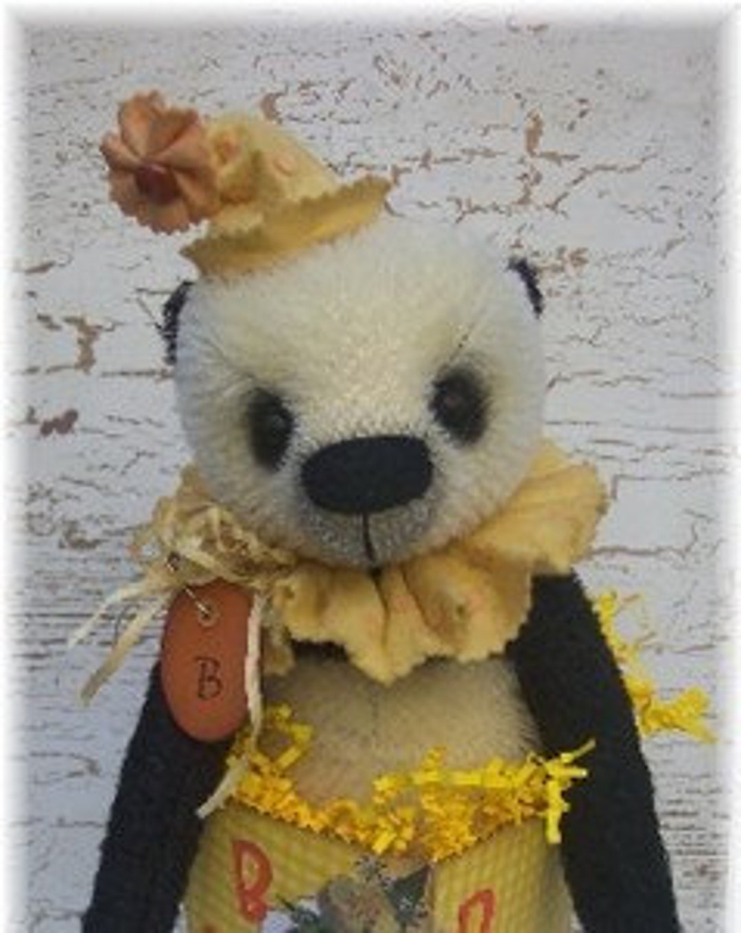 Artist Bear PDF Panda Bear Pattern Immediate Download 12 Primitive ...