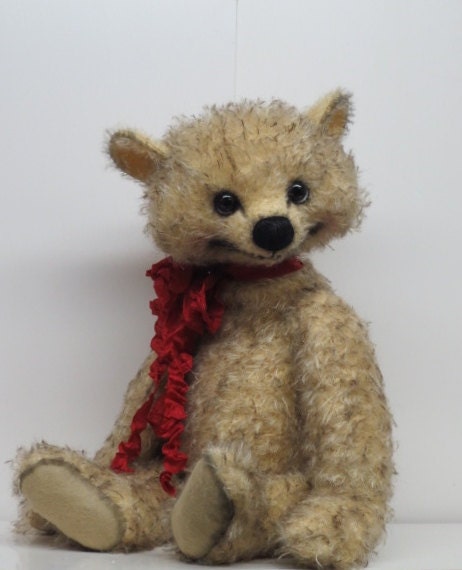 RESERVED Artist Bear Whimsical Teddy Bear 14" OOAK by Kim Endlich - Etsy