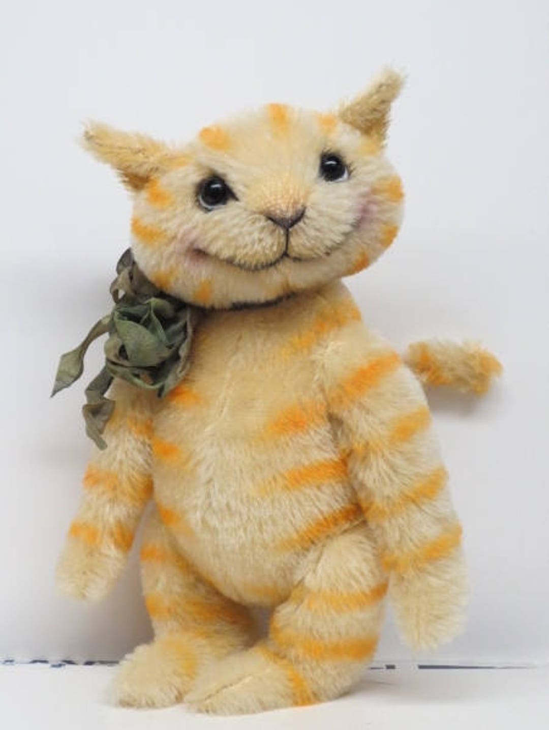 RESERVED Hand Dyed Whimsical Free Standing Kitty Cat by Kim Endlich - Etsy