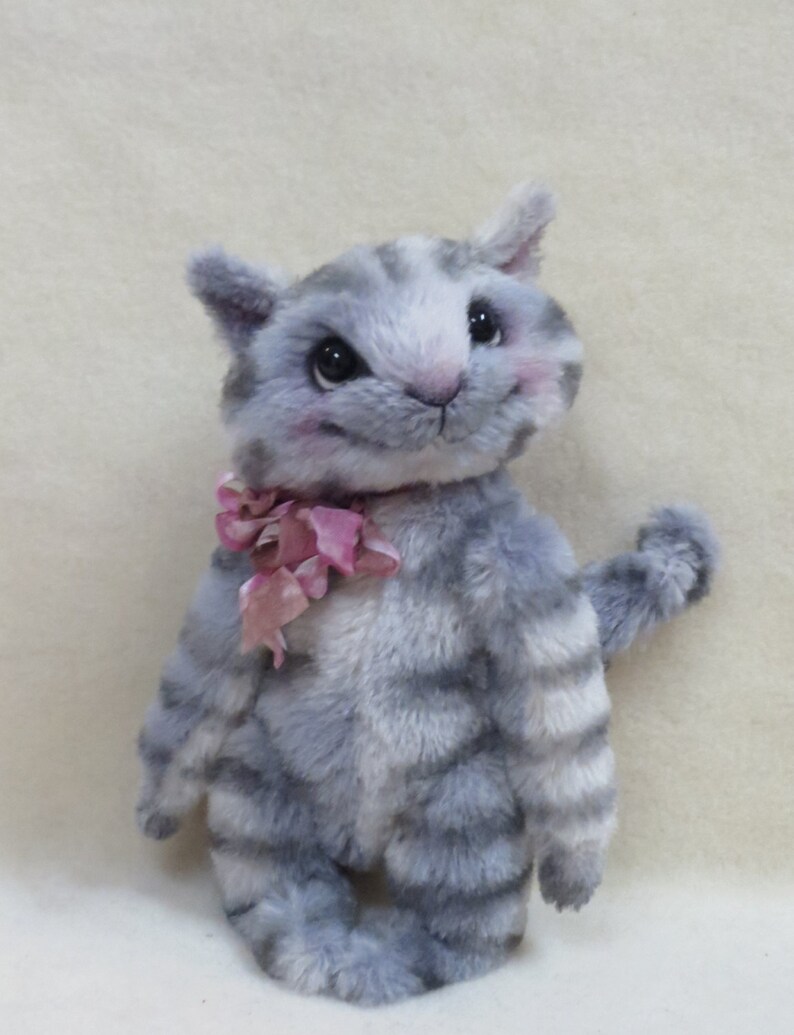 RESERVED Hand Dyed Whimsical Free Standing Alpaca Kitty Cat by Kim ...