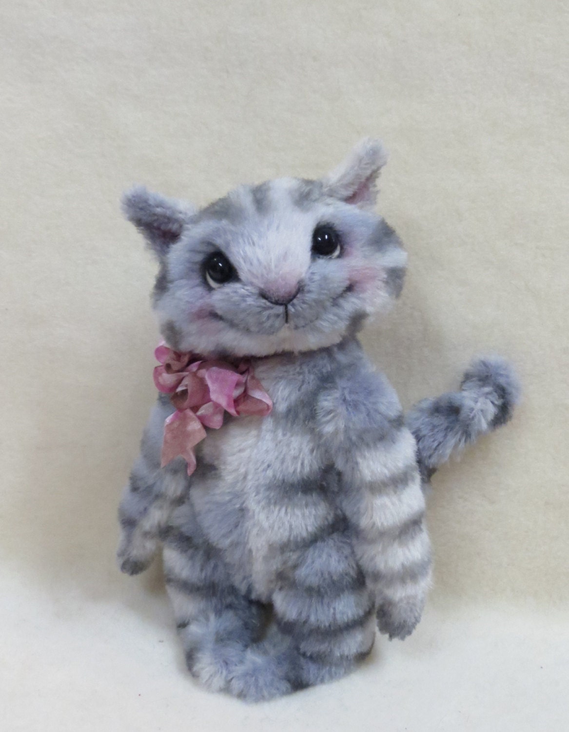 RESERVED Hand Dyed Whimsical Free Standing Alpaca Kitty Cat by Kim ...