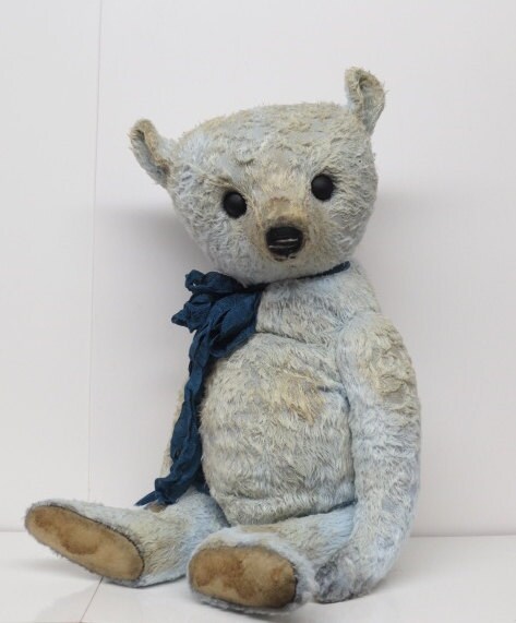 RESERVED Artist Bear Well Loved Antique Style Teddy Bear Baby Blue 16 ...