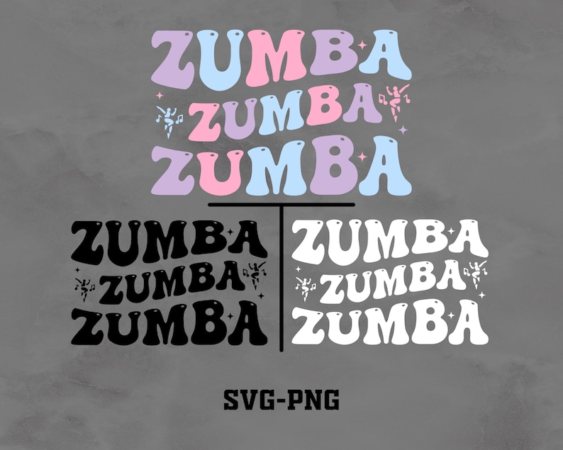 Zumba Girl SVG-PNG: Retro Dance Era Design (digital Download) - Etsy