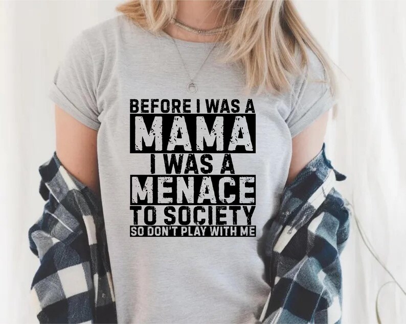 Mama Menace PNG SVG: Funny Adult Humor Shirt Designs (digital Download ...