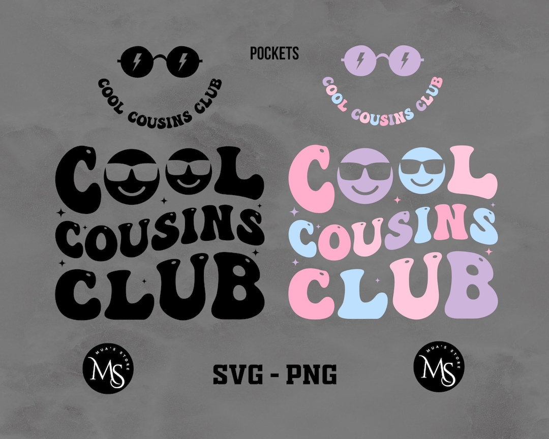 Cool Cousins Club SVG PNG, Retro Family Design (digital Download) - Etsy