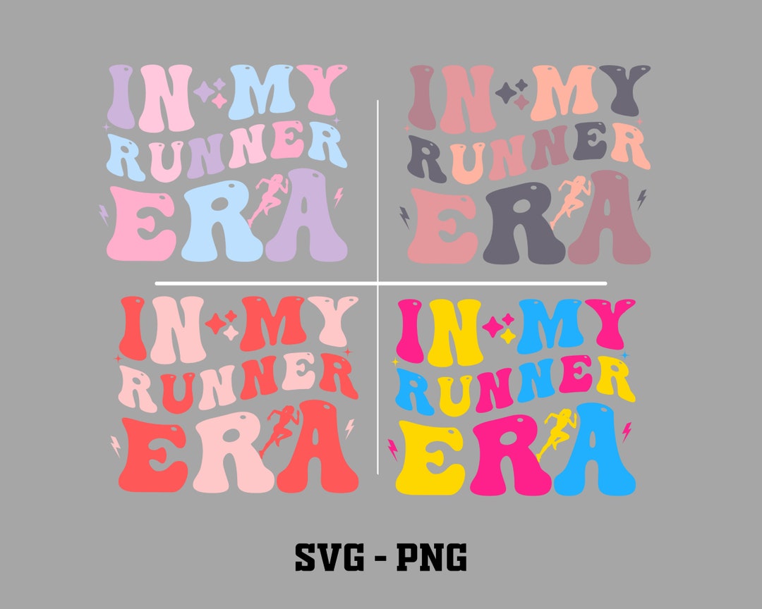 In My Runner Era Svg Png: Retro Groovy Running Design (digital Download ...
