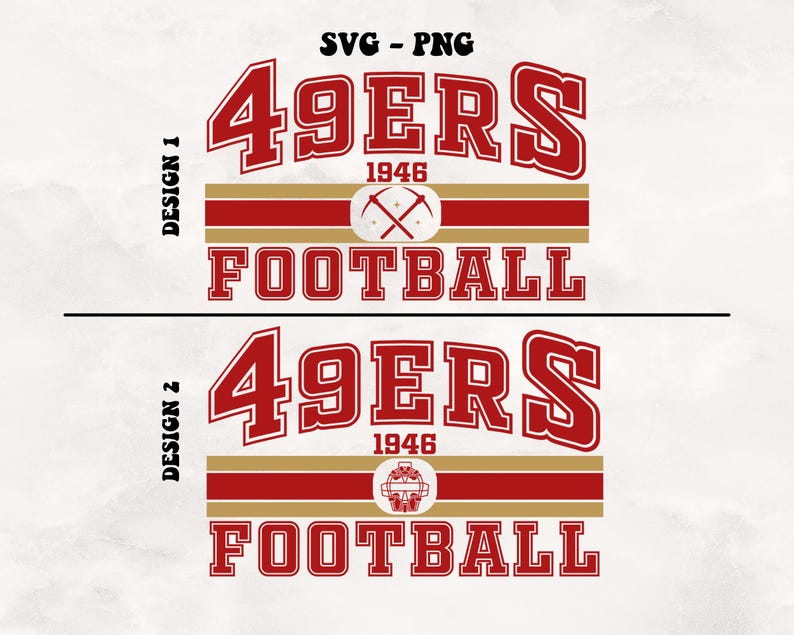 49ers Football SVG-PNG: Sports Shirt Design - Etsy