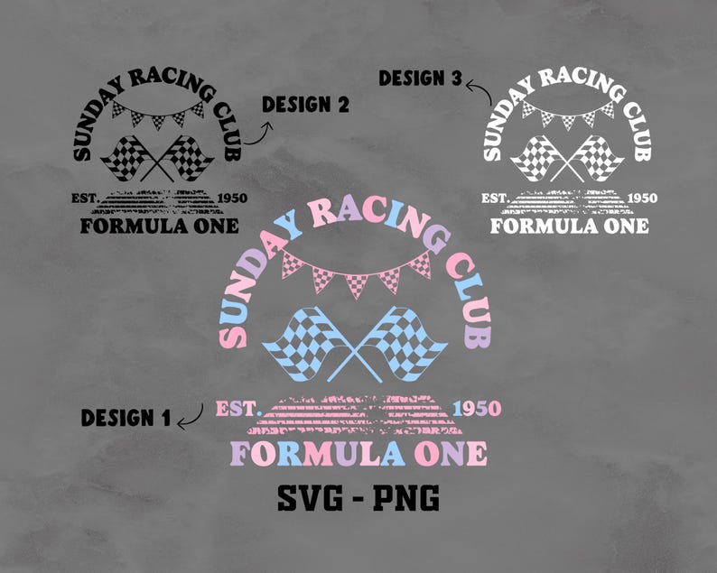 Sunday Racing Club Formula One SVG-PNG: Funny Shirt Design (digital ...