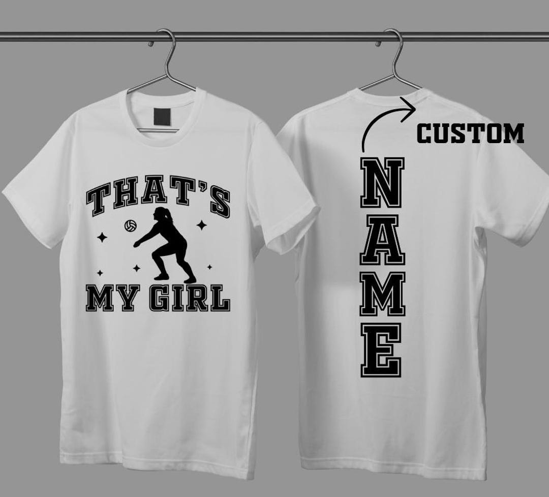 Volleyball Girl SVG: Personalized Wavy Text, Custom Name (digital ...
