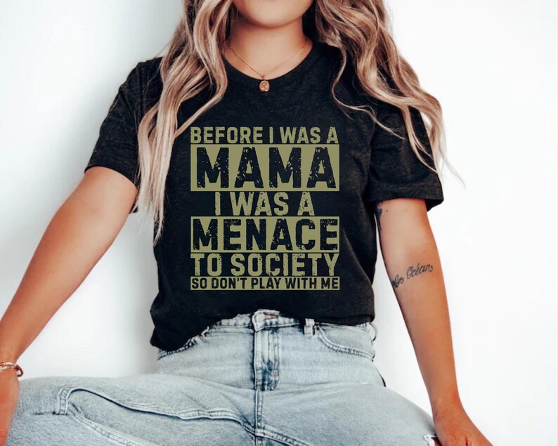 Mama Menace PNG SVG: Funny Adult Humor Shirt Designs (digital Download ...