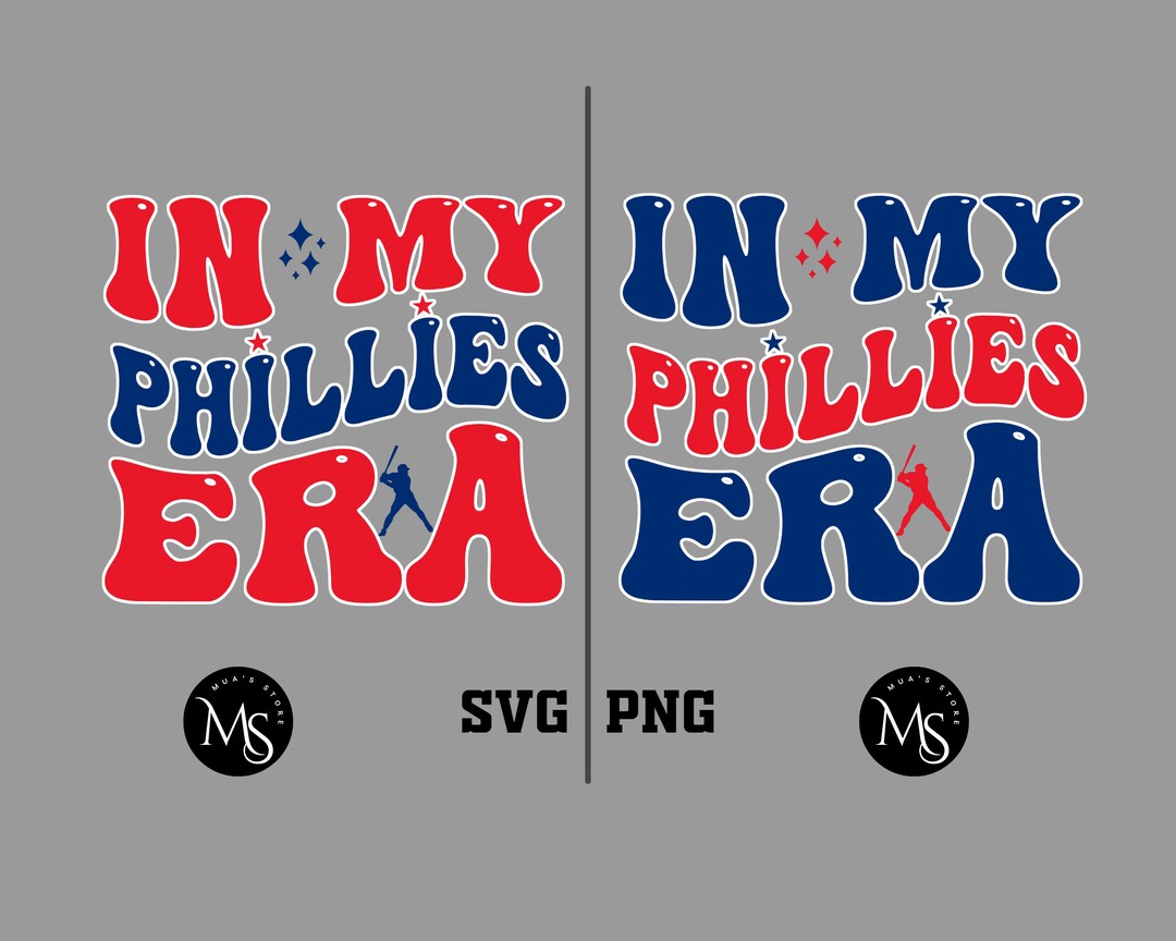 Phillies Era SVG PNG: Retro Groovy Letters, School Spirit (digital ...