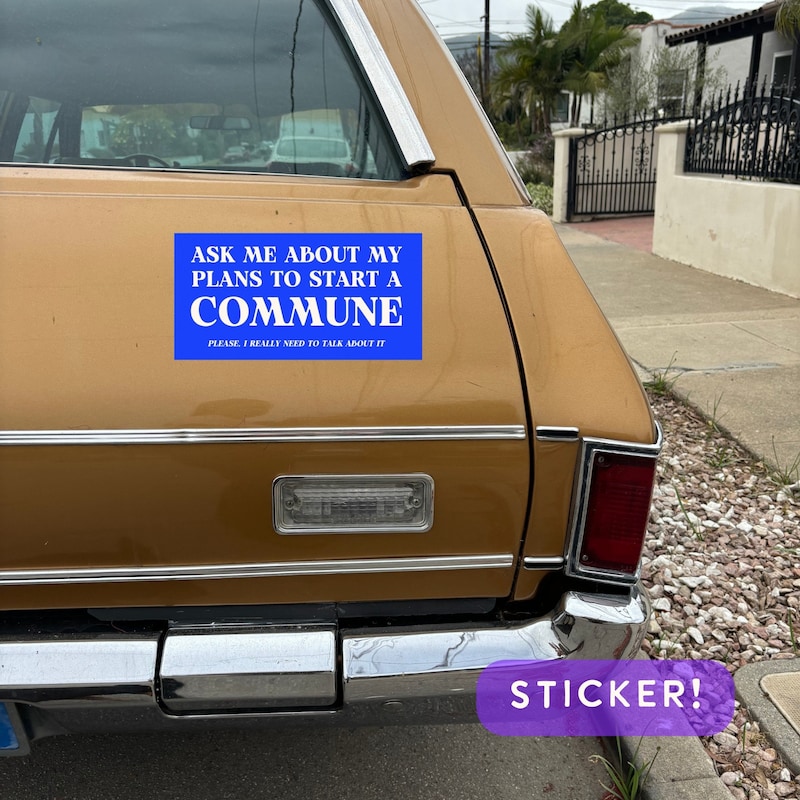 Hippie Bumper Sticker - Etsy