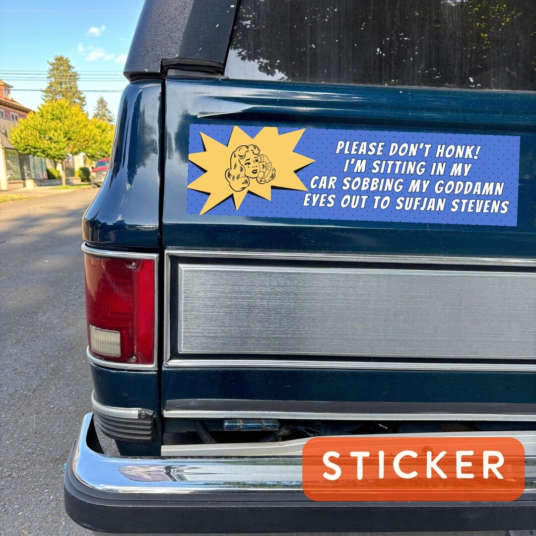 Please Don't Honk Funny Indie Bumper Sticker Gift for Hipster Decal ...
