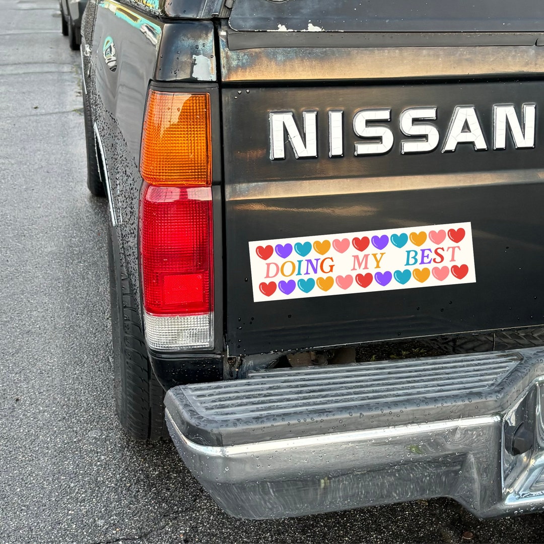 Doing My Best Cute Rainbow Bumper Sticker Life is Good Positive Vibes ...