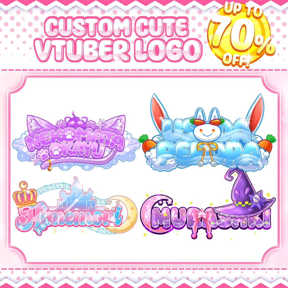 Custom Vtuber Logo, Cute Kawaii Logo and Animated Logo Stream on Twitch ...