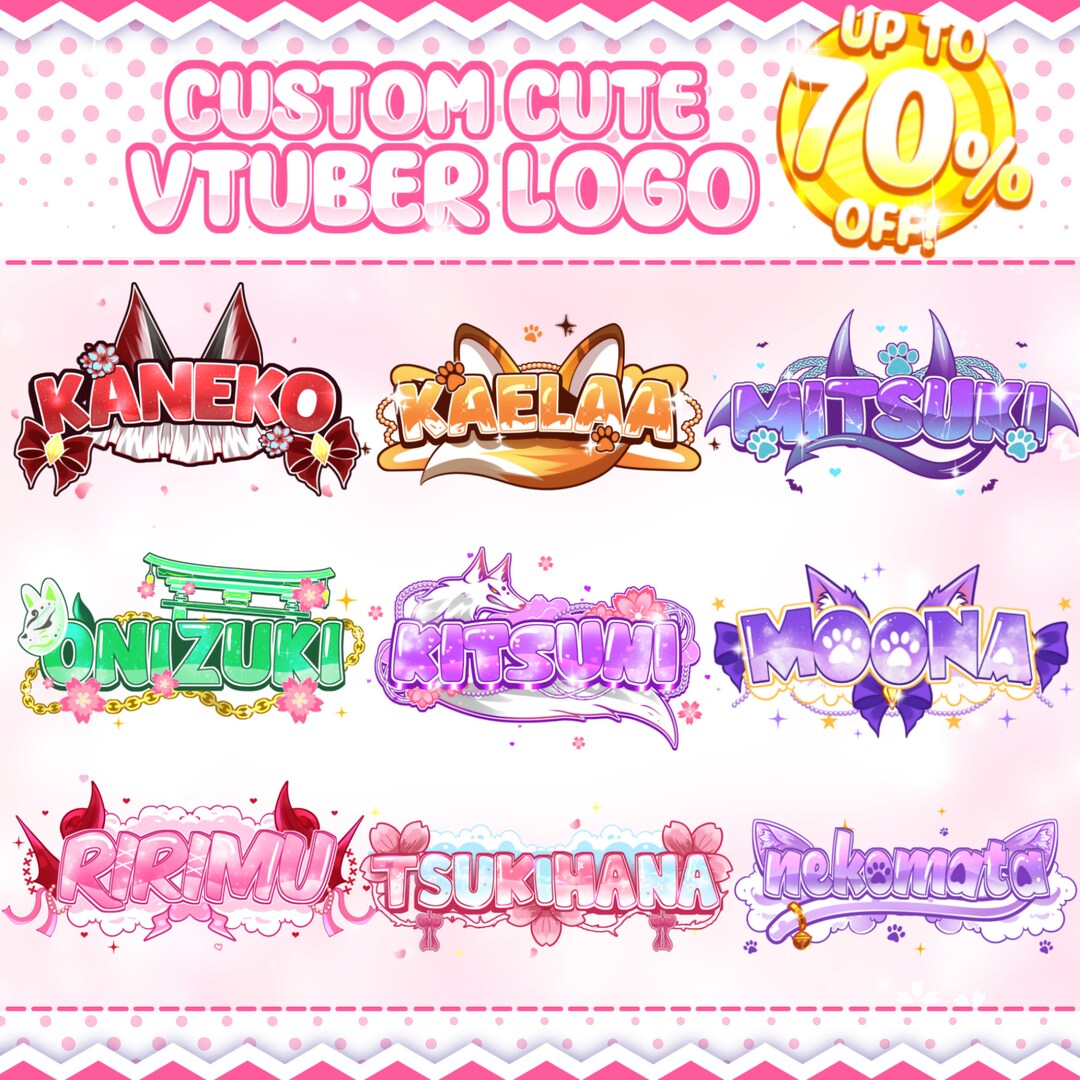Custom Vtuber Logo, Cute Kawaii Logo and Animated Logo Stream on Twitch ...