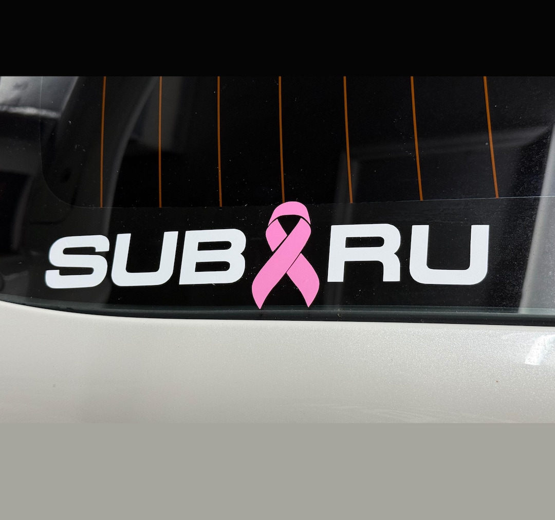Subaru Breast Cancer Awareness Decal – Pink Ribbon SUBARU Vinyl Sticker ...
