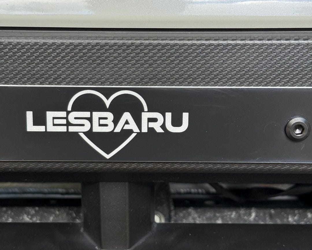 Subie LESBARU Heart License Plate Delete – Laser-cut Acrylic Front ...
