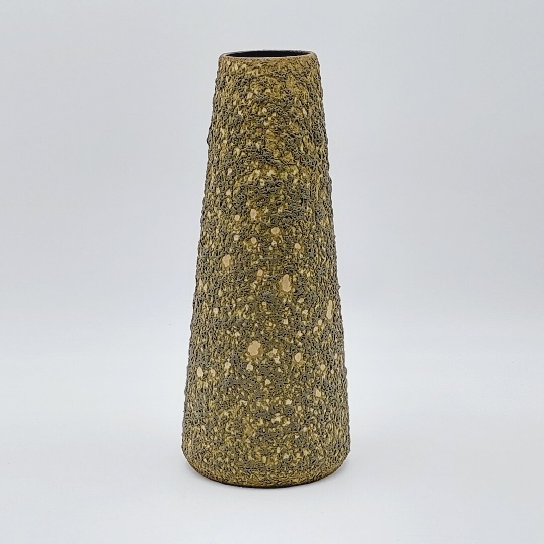 Vintage Foreign Ceramic Green Vase Mid-century Design 60s 70s Pottery ...