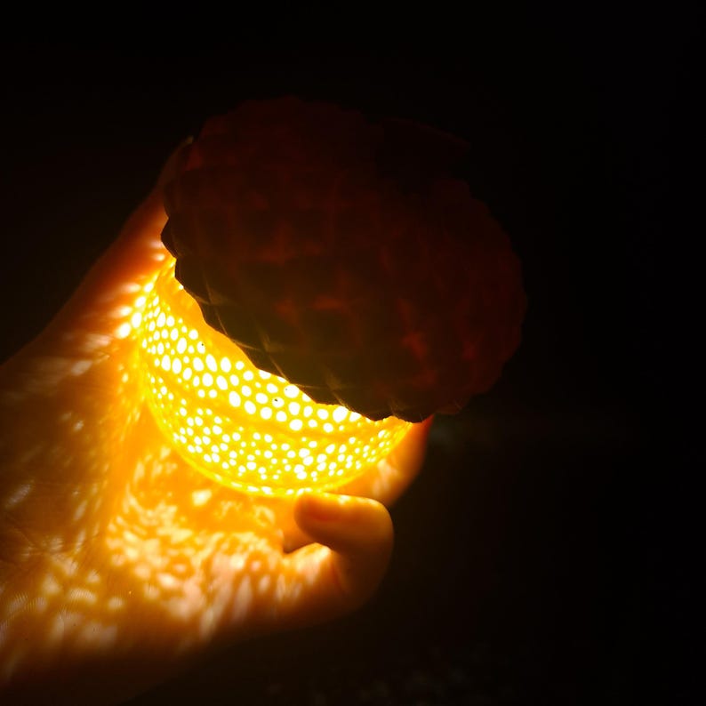 3D Printed LED Light-up Acorn Spinner, Perfect Table Light. for Tables ...