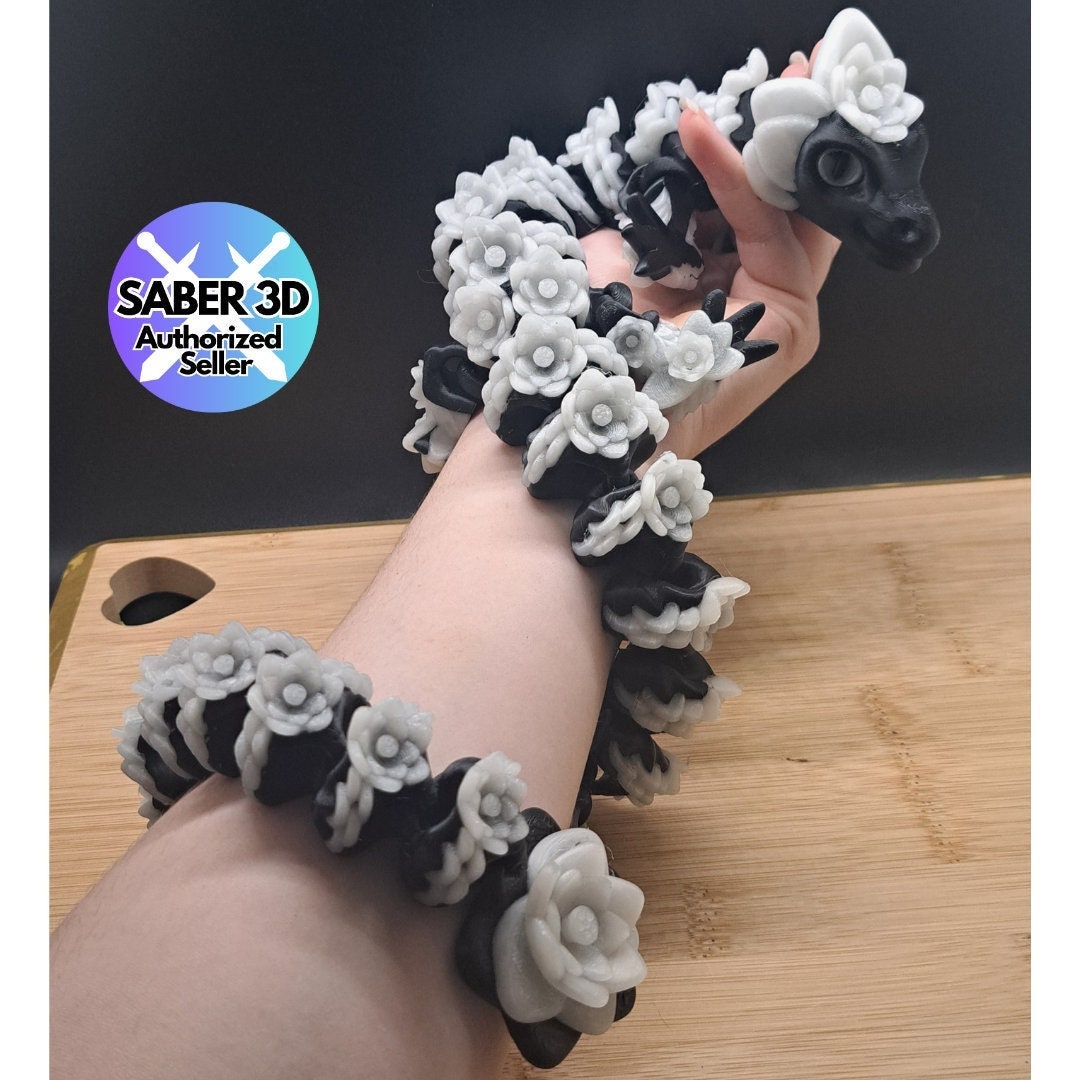 Articulated Sacred Lotus Dragons by Saber3d, Lotus Flower, Glow in the ...