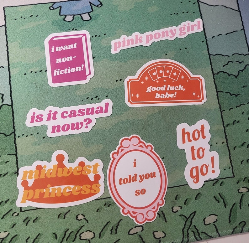 Midwest Princess Vinyl Sticker Pack, Cute Lesbian Mirror Sticker for ...