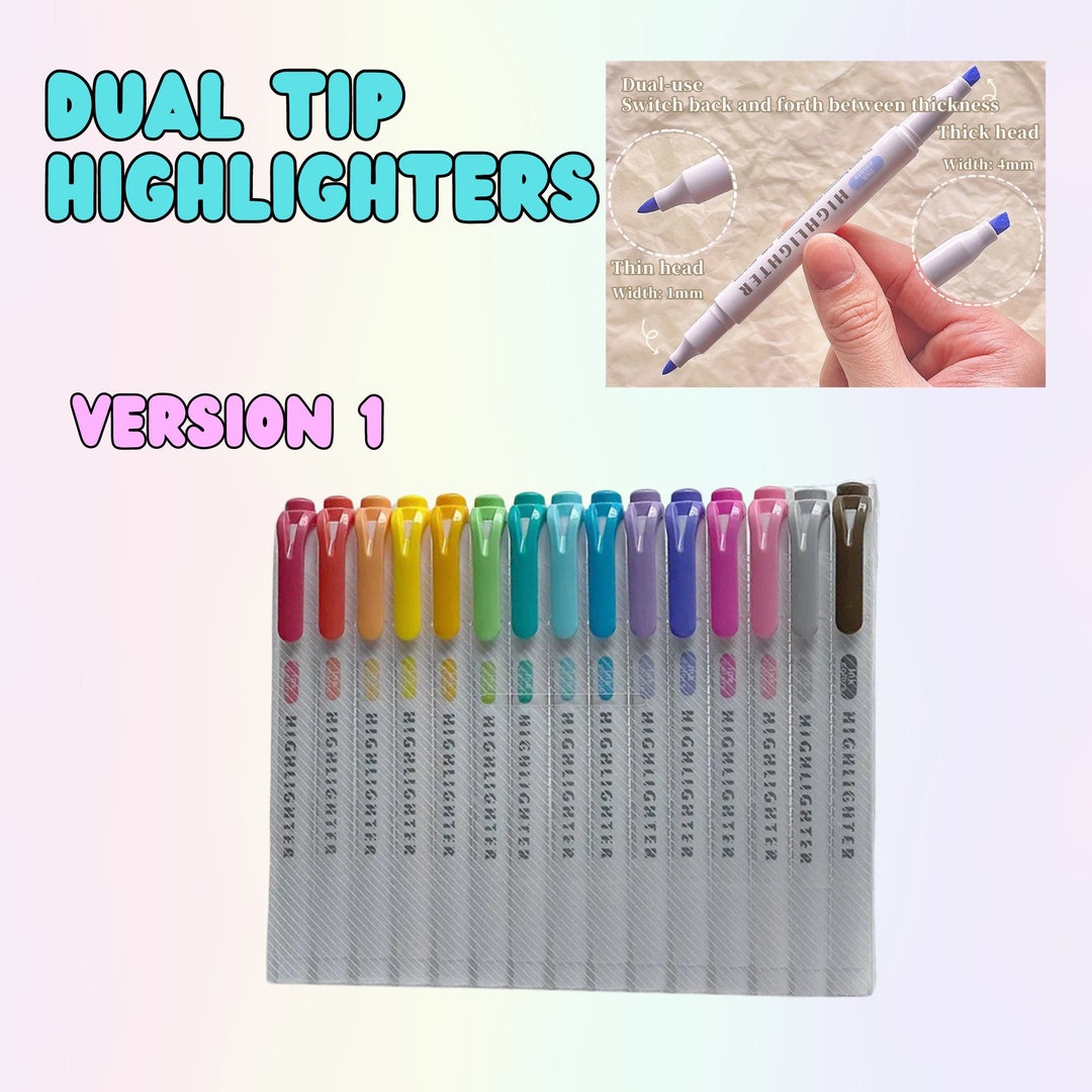 Highlighter Dual Tip for Journaling and Planners - Etsy