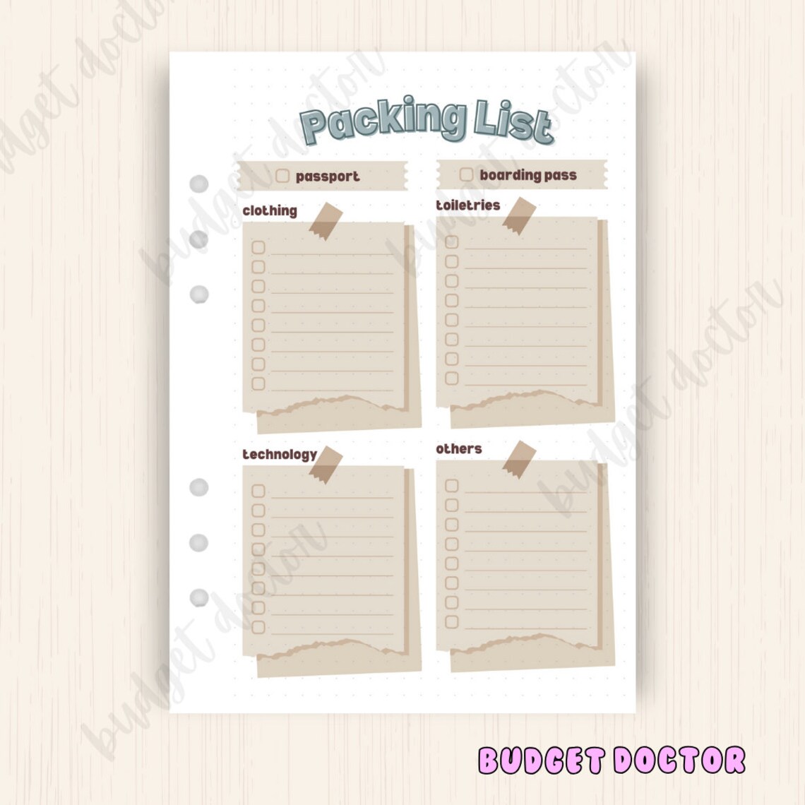 Packing List, Daily Checklist, Daily Tasks, Daily Routine Checklist ...