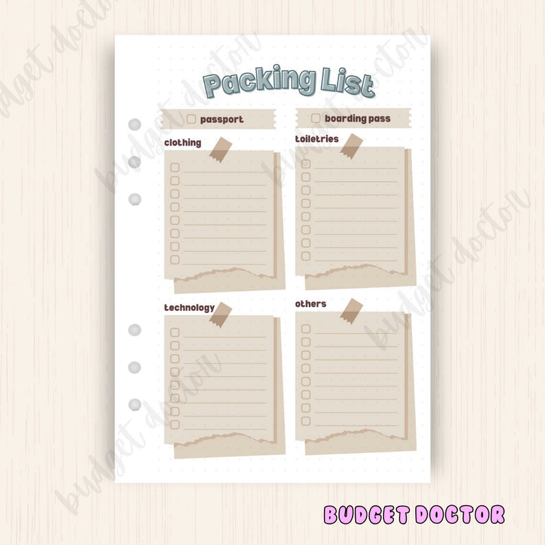 Packing List, Daily Checklist, Daily Tasks, Daily Routine Checklist ...