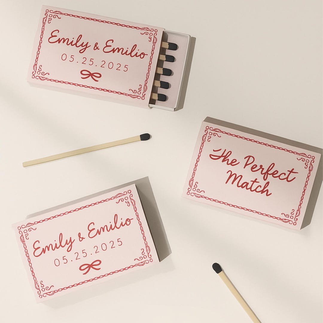 Match Boxes Personalised Wedding Favours, Custom Matches Box, Party ...