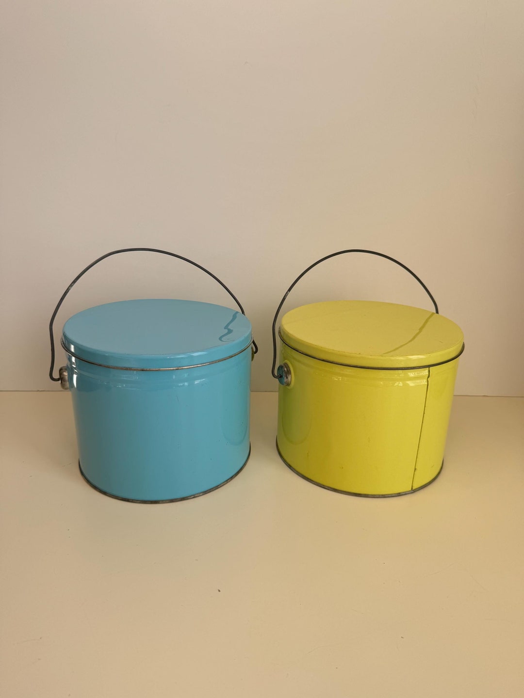 Vintage Tin Pails | Retro Milk Tins | Retro Home Decor | Indoor ...