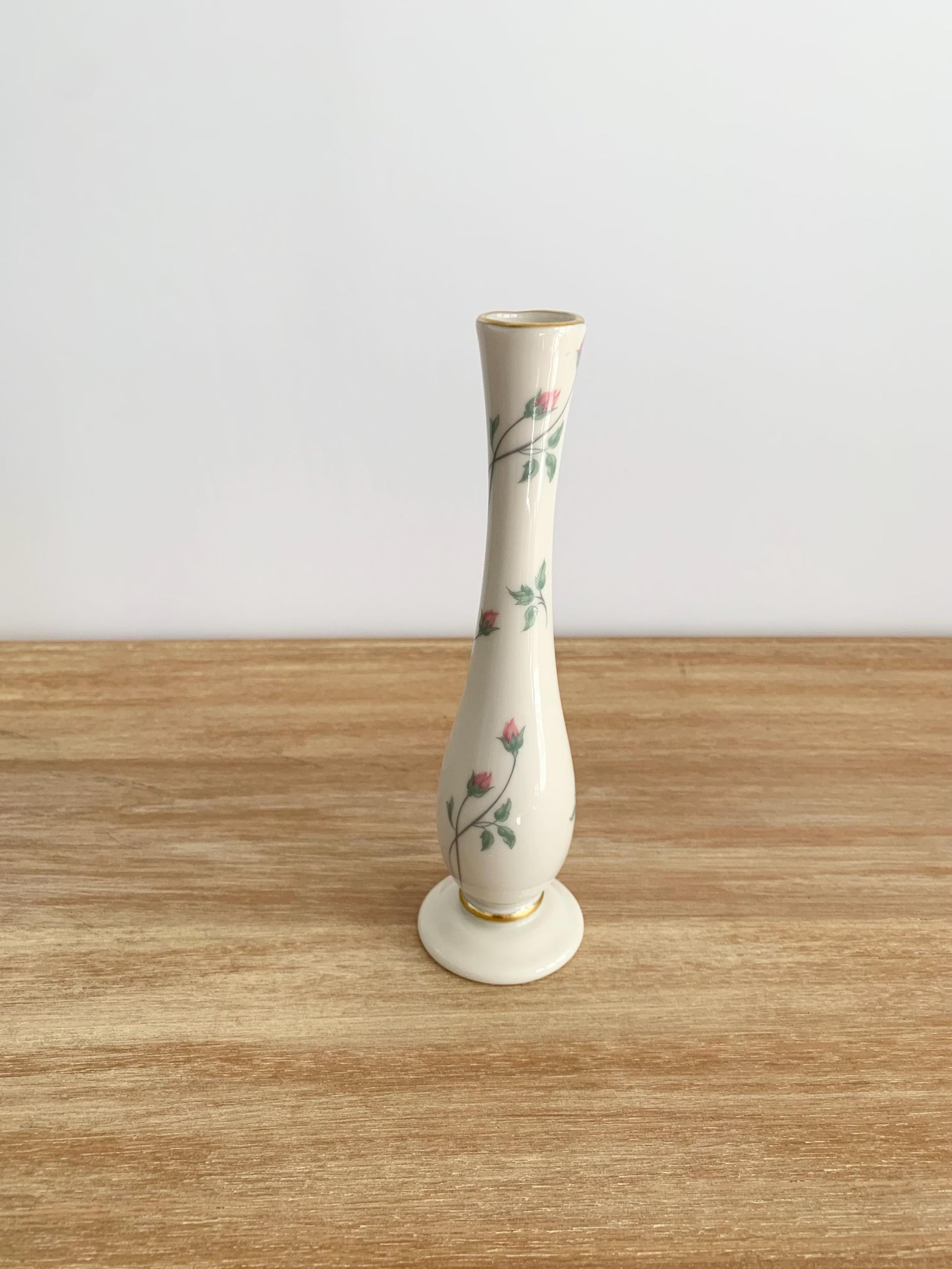 Lenox Bud Vase Vintage Pink Floral Bud Vase Romantic Floral Home Decor ...