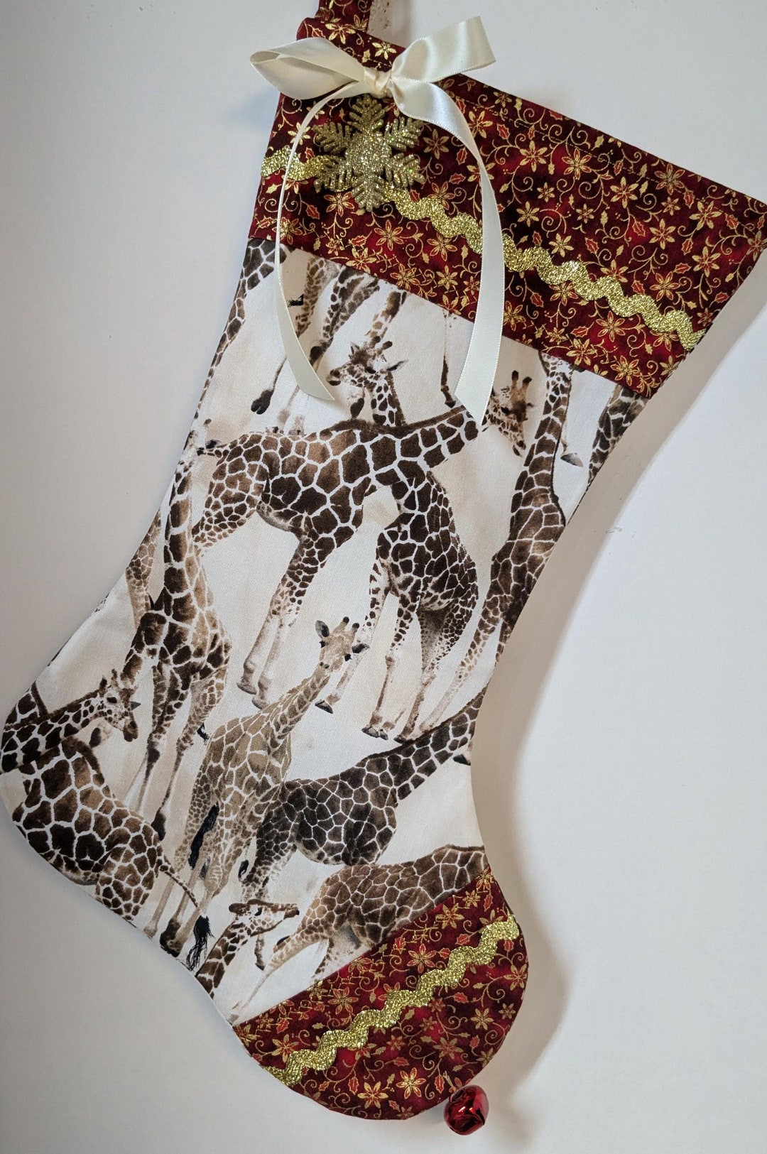 Jungle Giraffe Christmas Stocking Nature Lover Gift Giraffes - Etsy