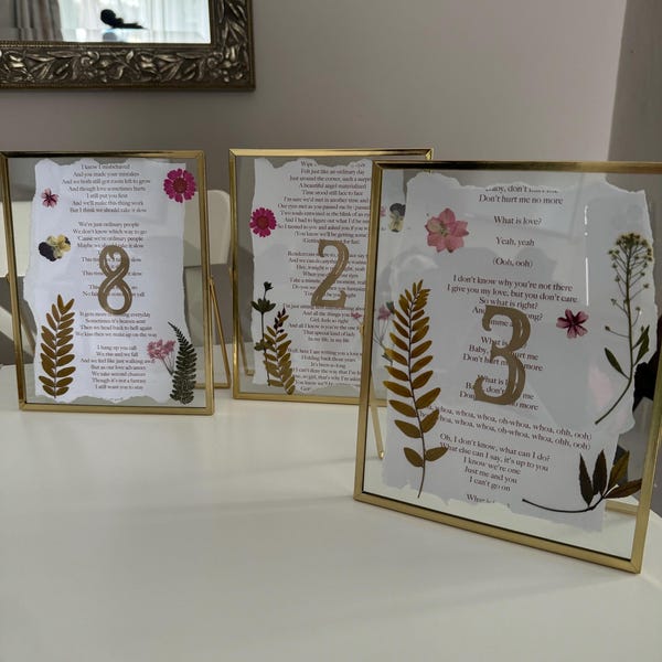 Table Number Frames - Etsy UK