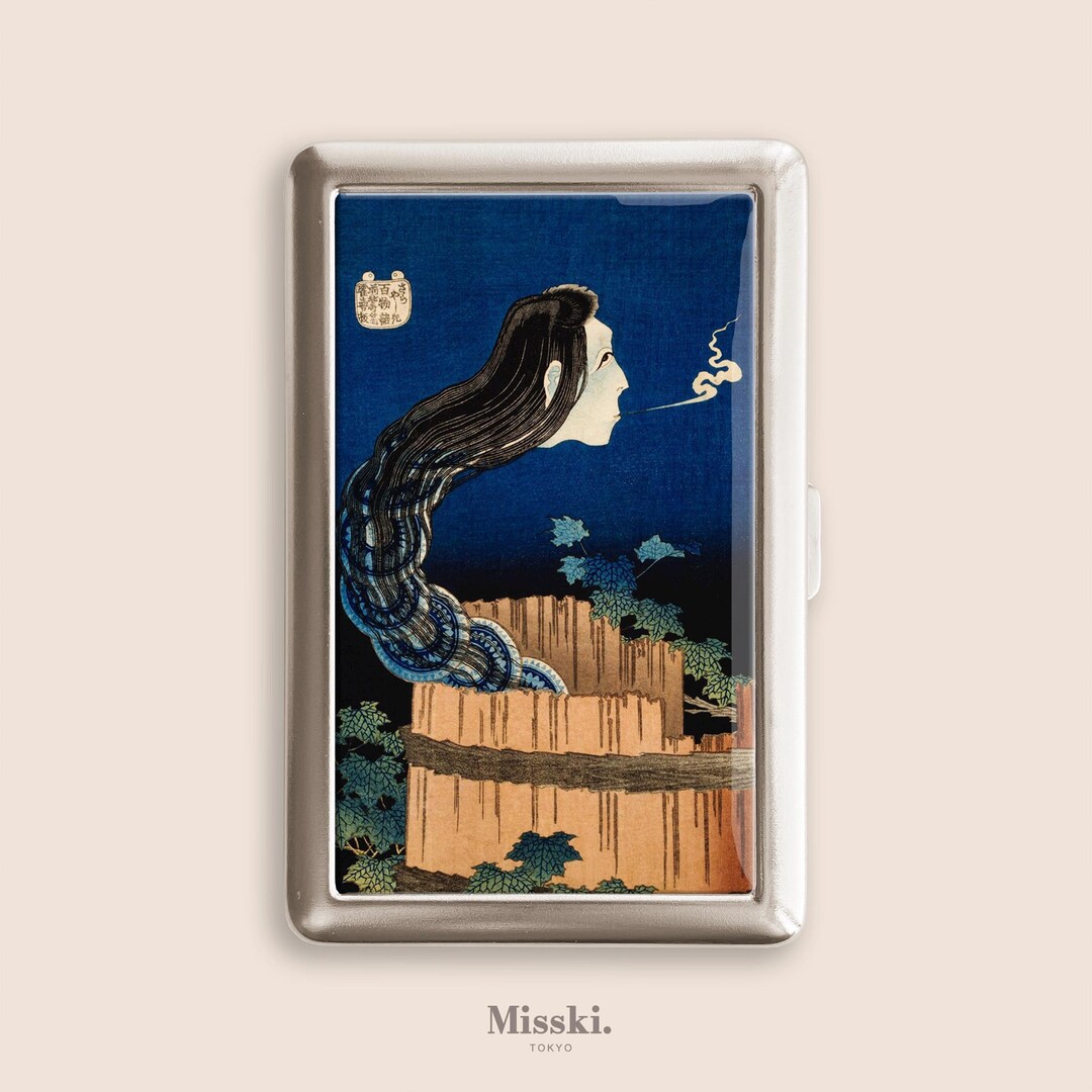 Japanese Art the Plate Mansion Ghost Okiku Cigarette Case, Vintage ...