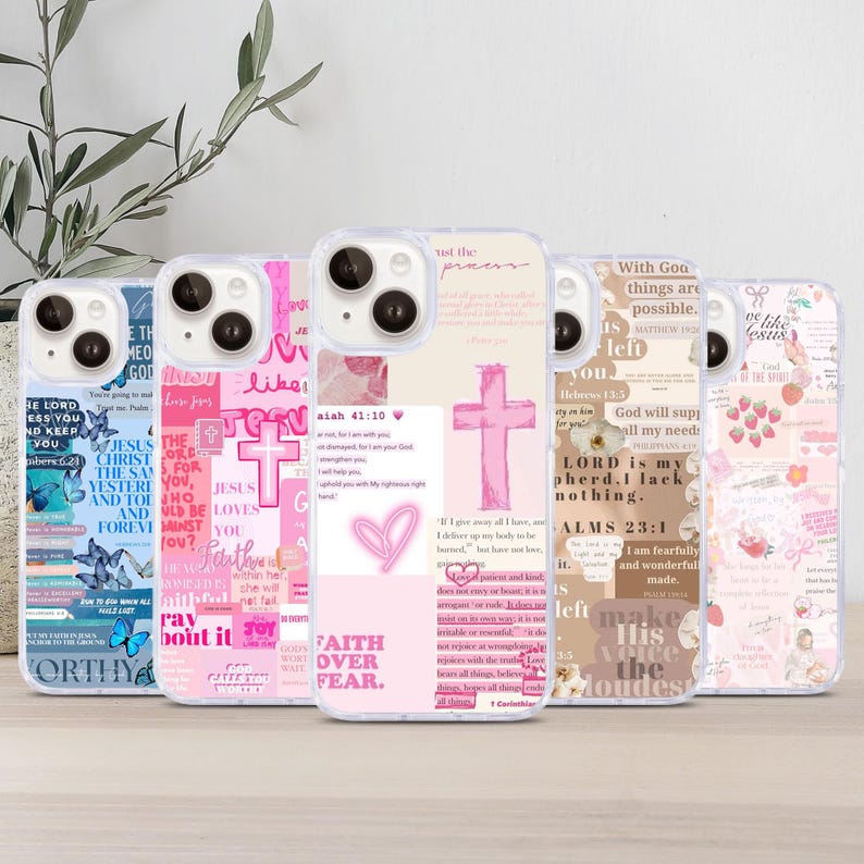 God Christian Jesus Saves Bible Verse Collage Phone Case for Apple ...