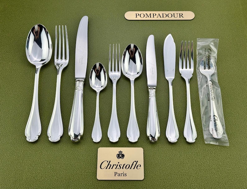 Christofle Pompadour 127-teiliges versilbertes Besteckset für 12 ...