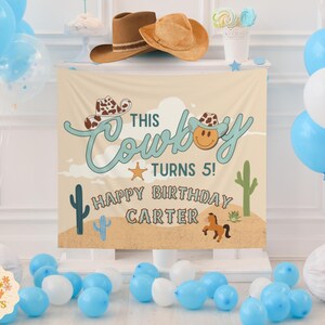 Personalized Cowboy Birthday Banner Name Sign Custom Banner Western ...