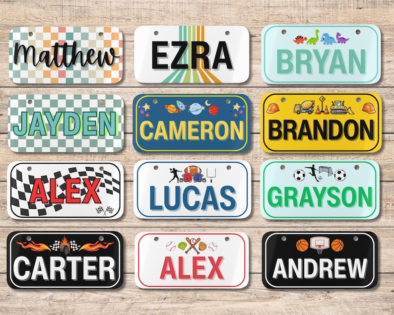 Boys Name Sign Gift Personalized License Plate Name Gift Baby Name ...