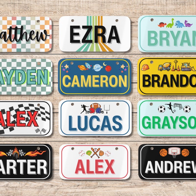 Wall Name Plate Boys - Etsy